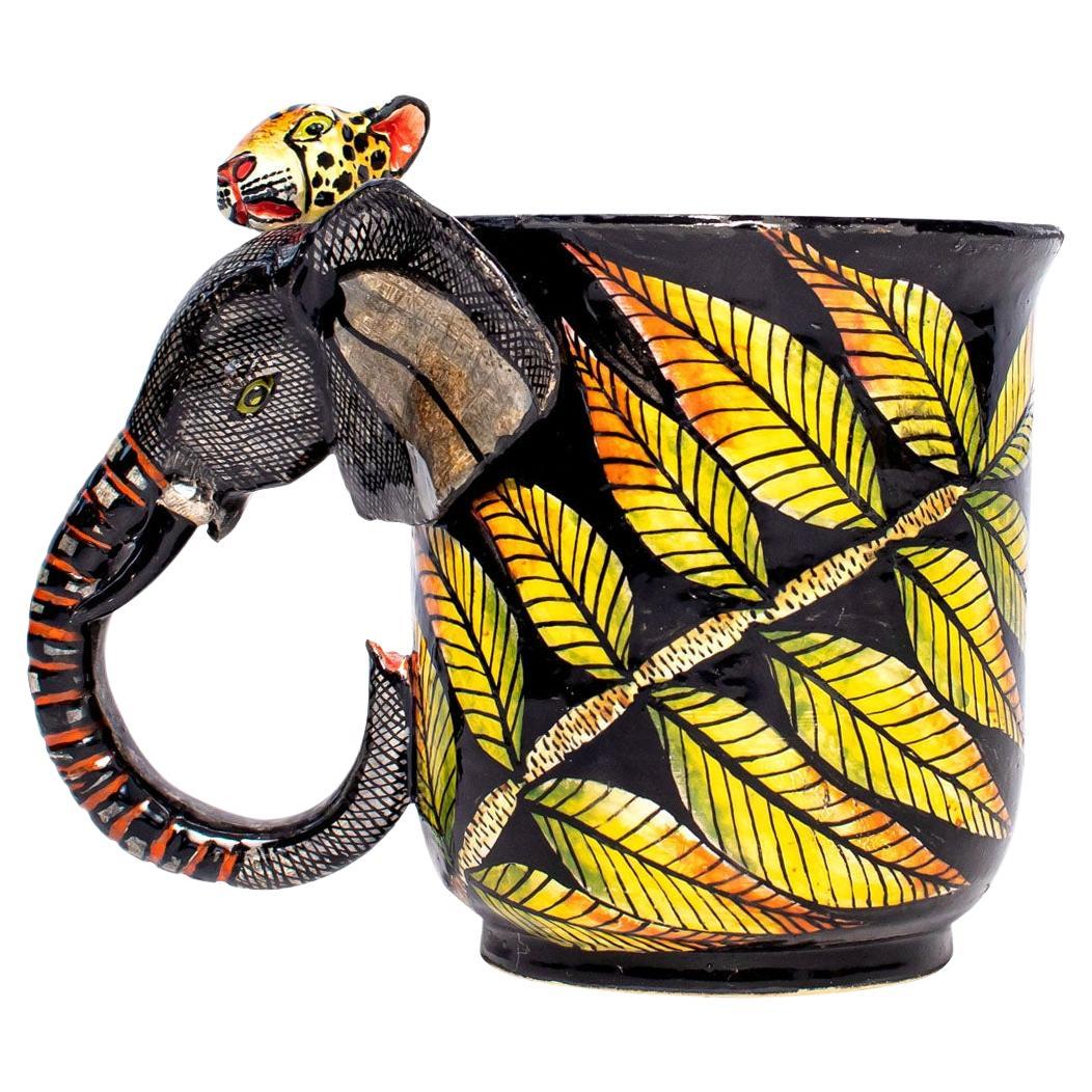Ceramic Leopard Sugar Dish , hand made in South Africa For Sale at 1stDibs