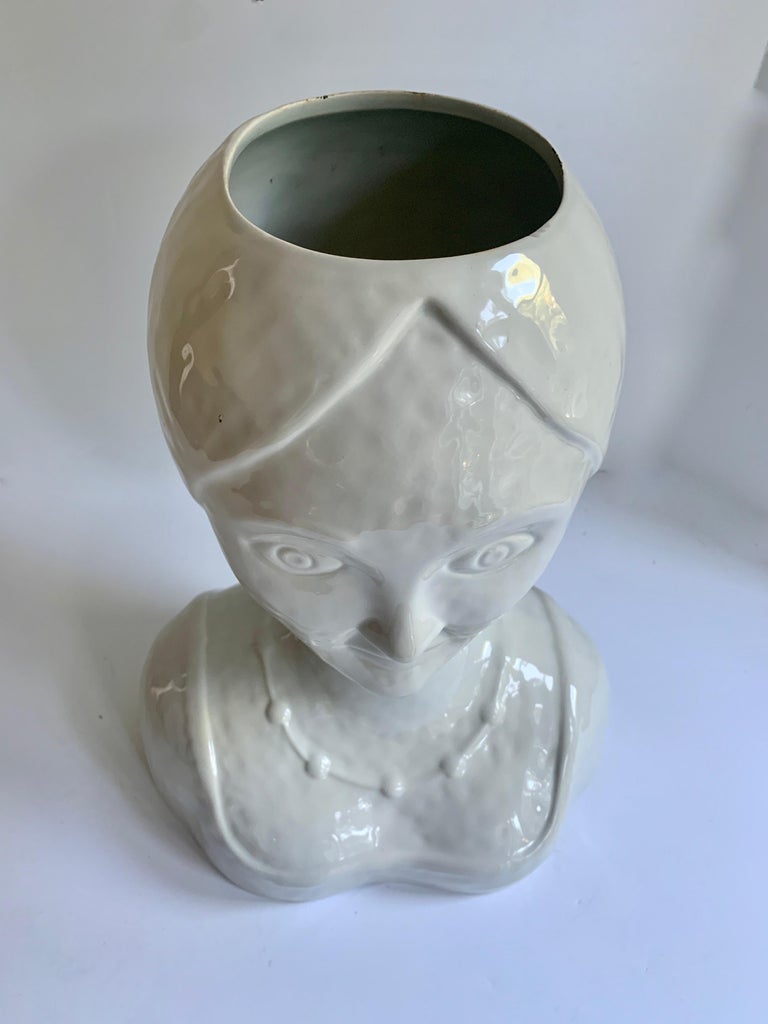 Ceramic Female Head Planter at 1stDibs | ceramic head planter