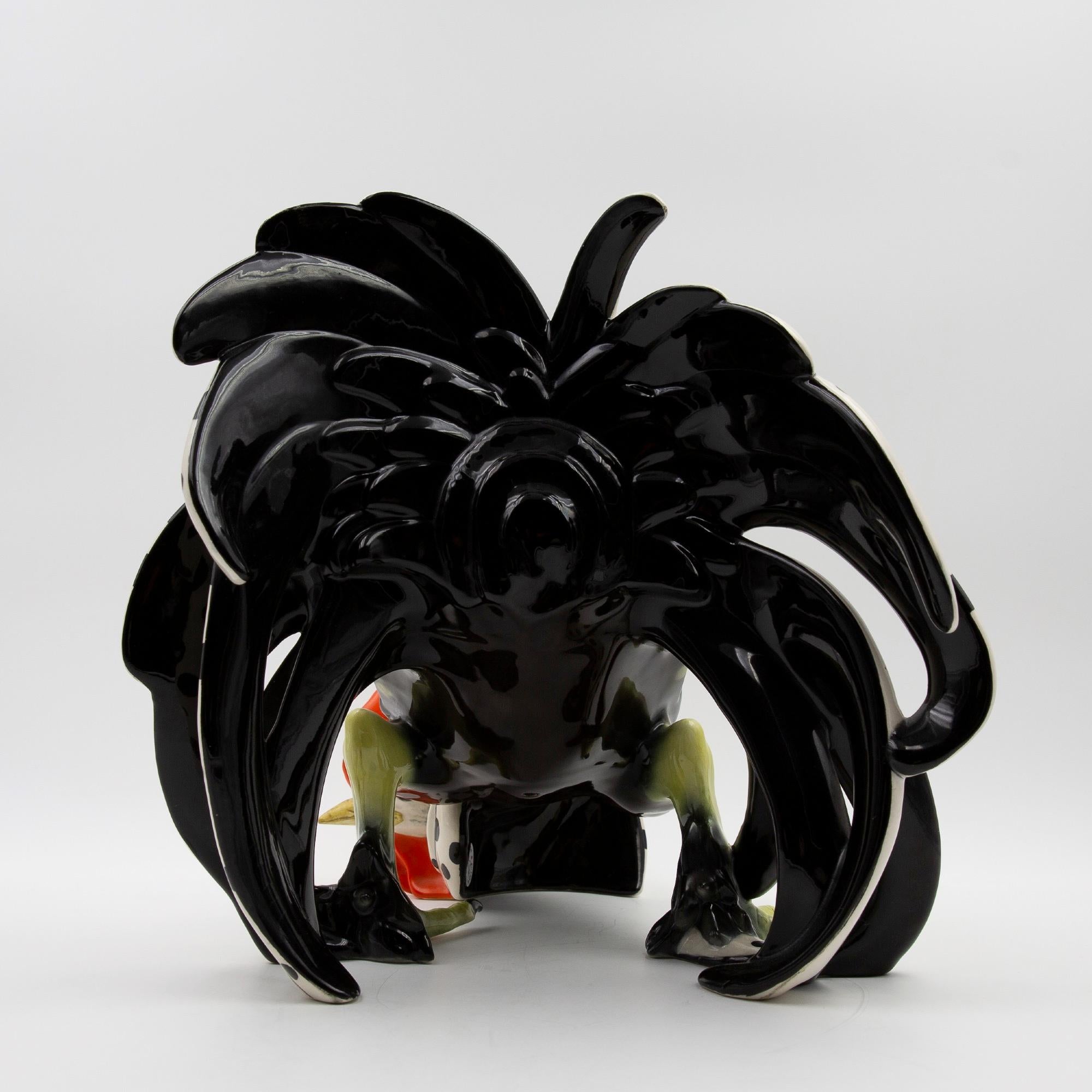 Ceramic Figure of a Cockerel, Sandro Vacchetti, Lenci 'Italy' at 1stDibs