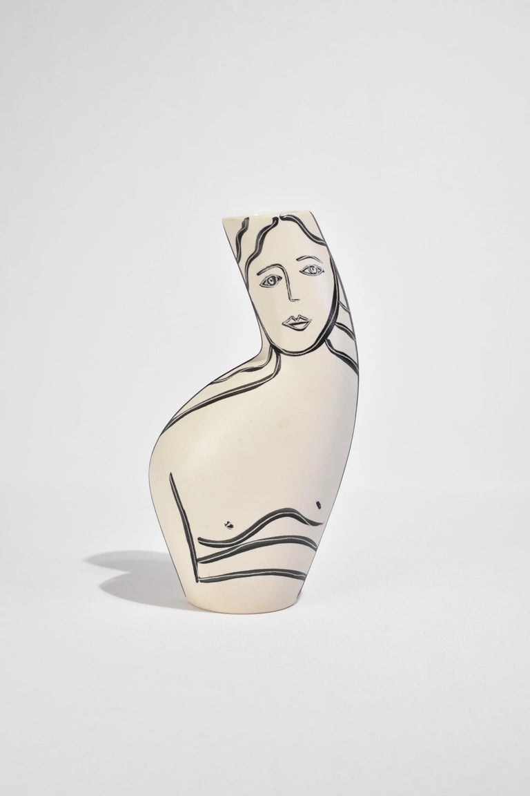 Ceramic Figure Vase at 1stDibs