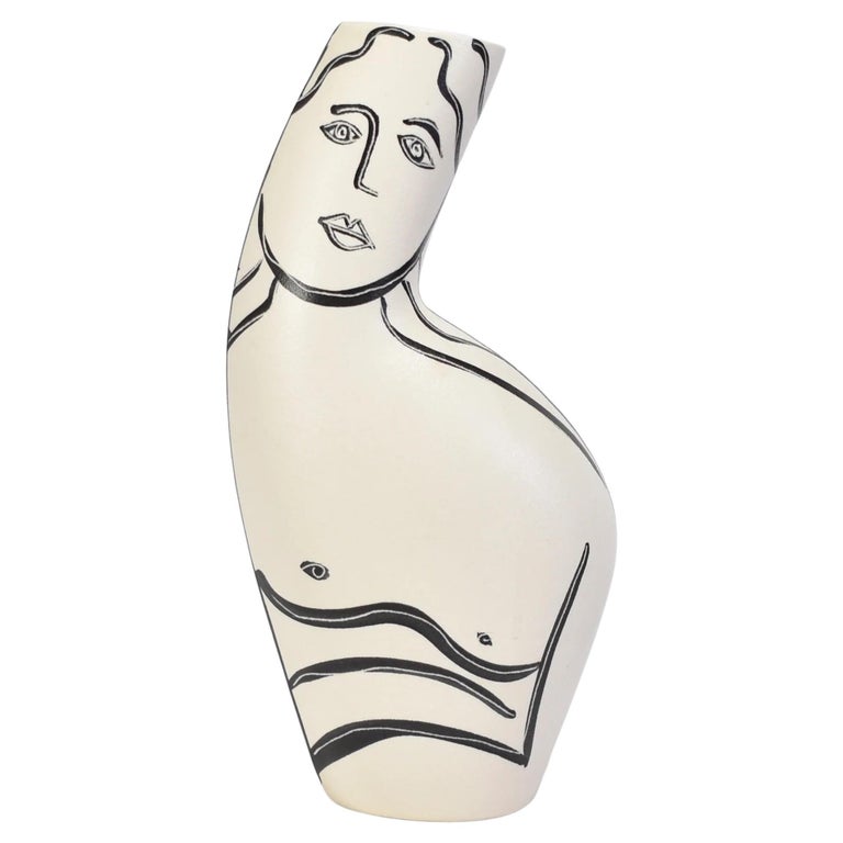 Ceramic Figure Vase at 1stDibs