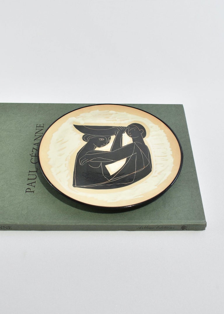 Ceramic Figures Plate at 1stDibs