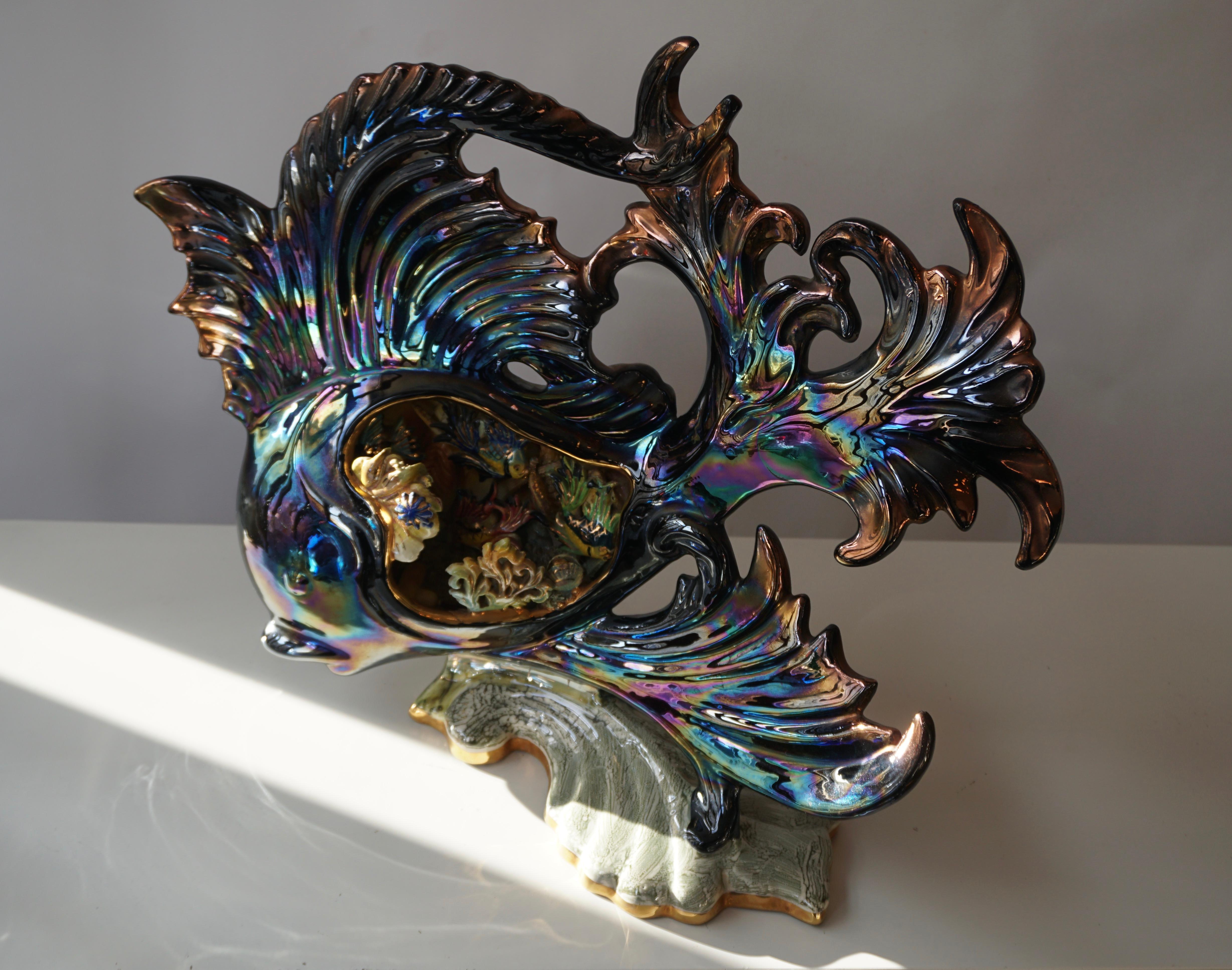 Ceramic Fish Lamp at 1stDibs