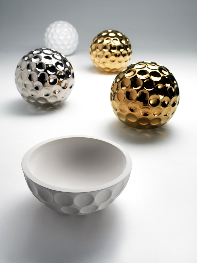 Ceramic Golf Bowl "EAGLE" Handcrafted in 24Kt Gold by Gabriella B. Made ...