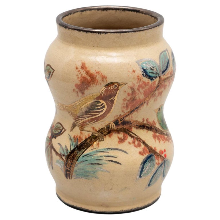 Ceramic Hand Painted Vase by Catalan Artist Diaz COSTA, circa 1960 For ...