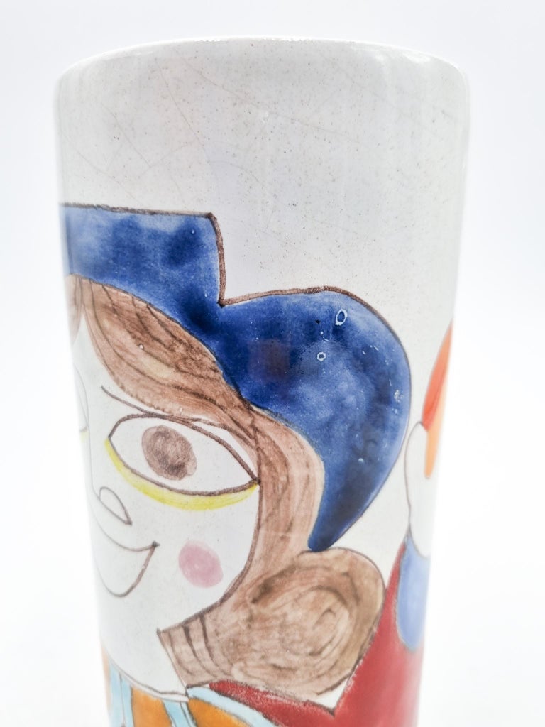 Ceramic Hand Painted Vase by Giovanni de Simone from the 60s For Sale ...