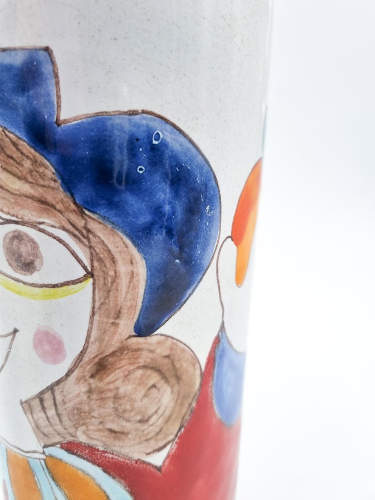Ceramic Hand Painted Vase by Giovanni de Simone from the 60s For Sale ...