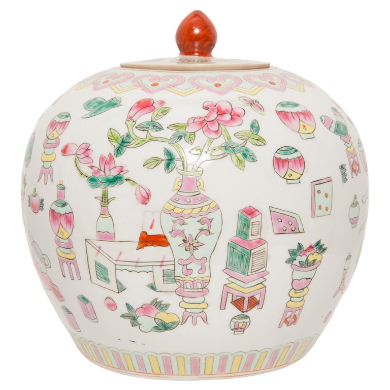 Ceramic Hand Painted Vase Candy Box, 20th Century, Europe, 1960s For ...