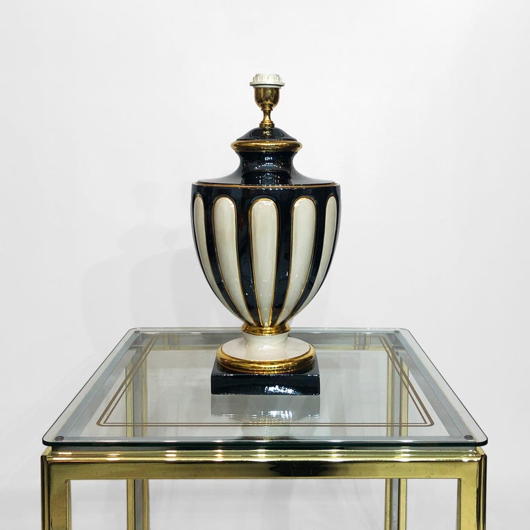 Ceramic Italian Neoclassical Table Lamps 1970s Vintage Hollywood ...