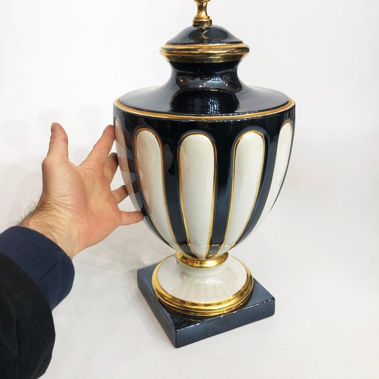 Ceramic Italian Neoclassical Table Lamps 1970s Vintage Hollywood ...