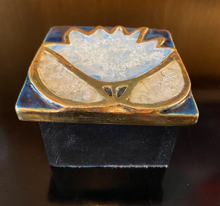 Boîte à bijoux en céramique de Mith Espelt, France, années 1960 sur 1stDibs
