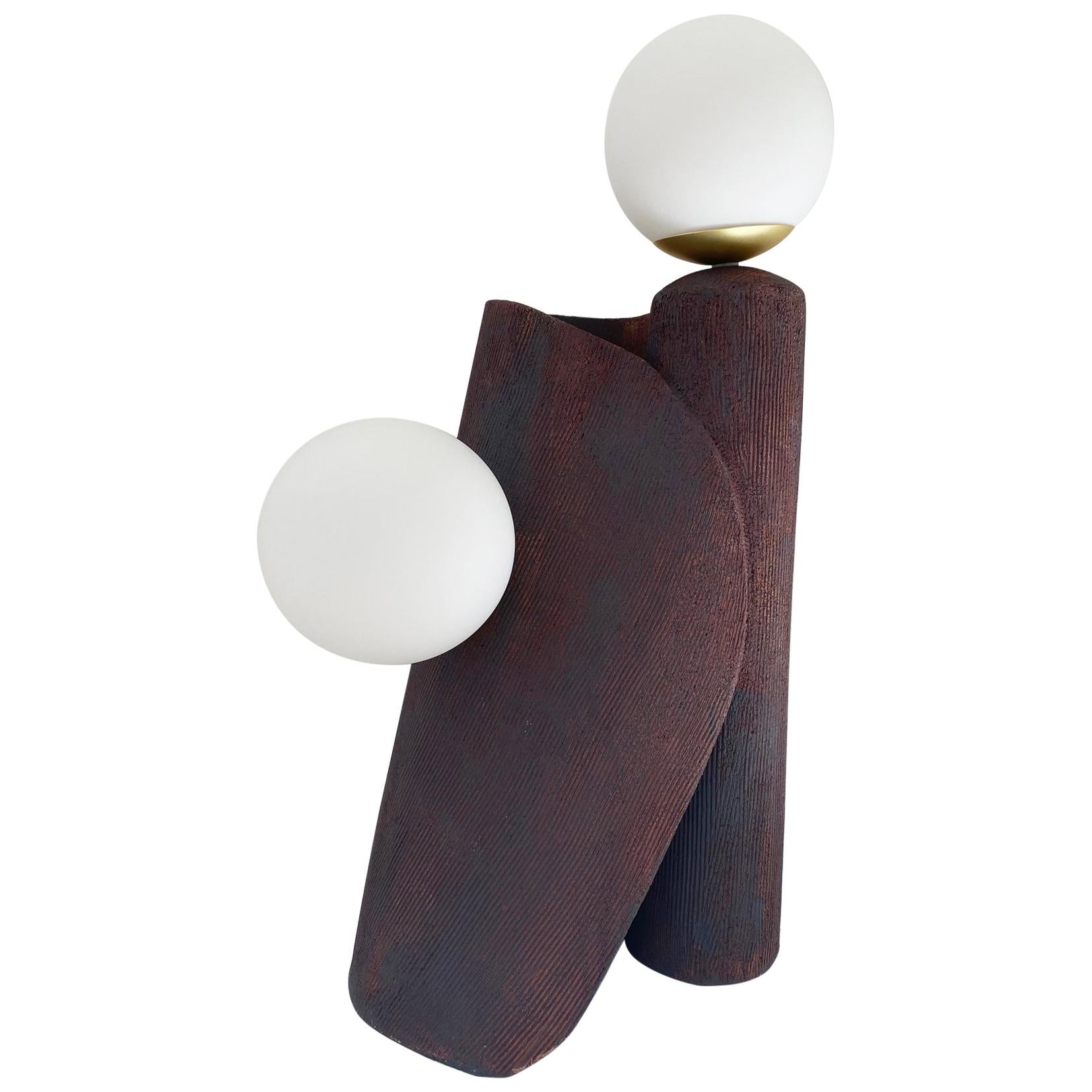 Danish Modern Ceramic Thorn Lamp by Knud Baase at 1stDibs