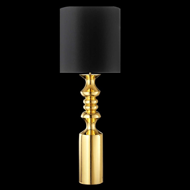 Ceramic Lamp "MIDA 4" Handcrafted in 24kt gold by Gabriella B. Made in ...