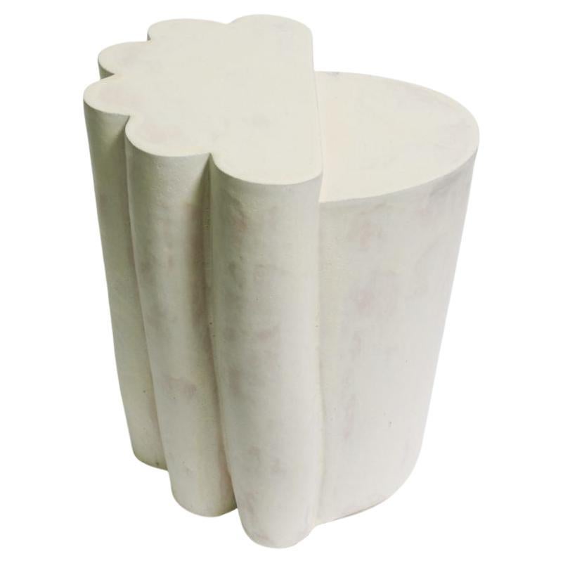 Ceramic Ledge Side Table and Stool in Jade by BZIPPY For Sale at 1stDibs