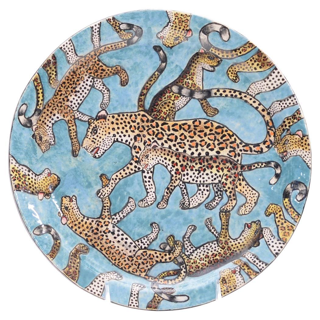 Ceramic Leopard Vase , hand made in South Africa For Sale at 1stDibs
