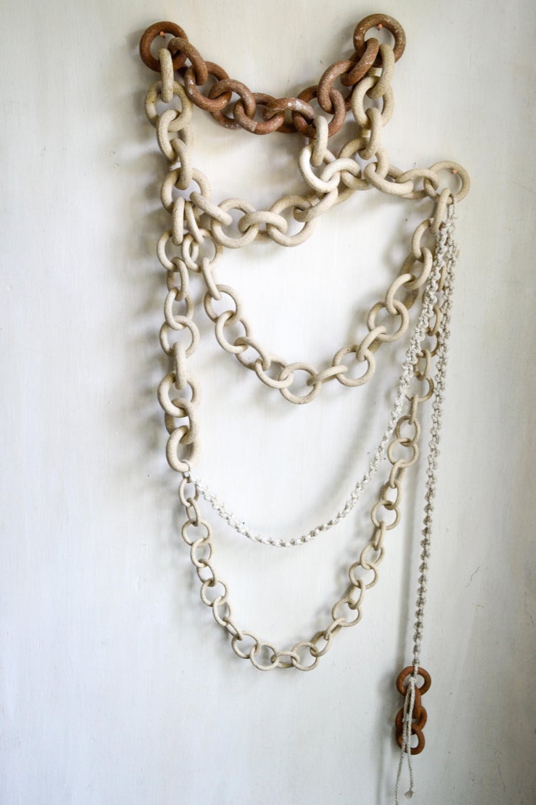 Ceramic Link Chain Wall Sculpture For Sale at 1stDibs