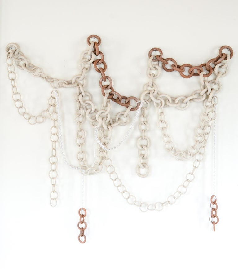 Ceramic Link Chain Wall Sculpture For Sale at 1stDibs