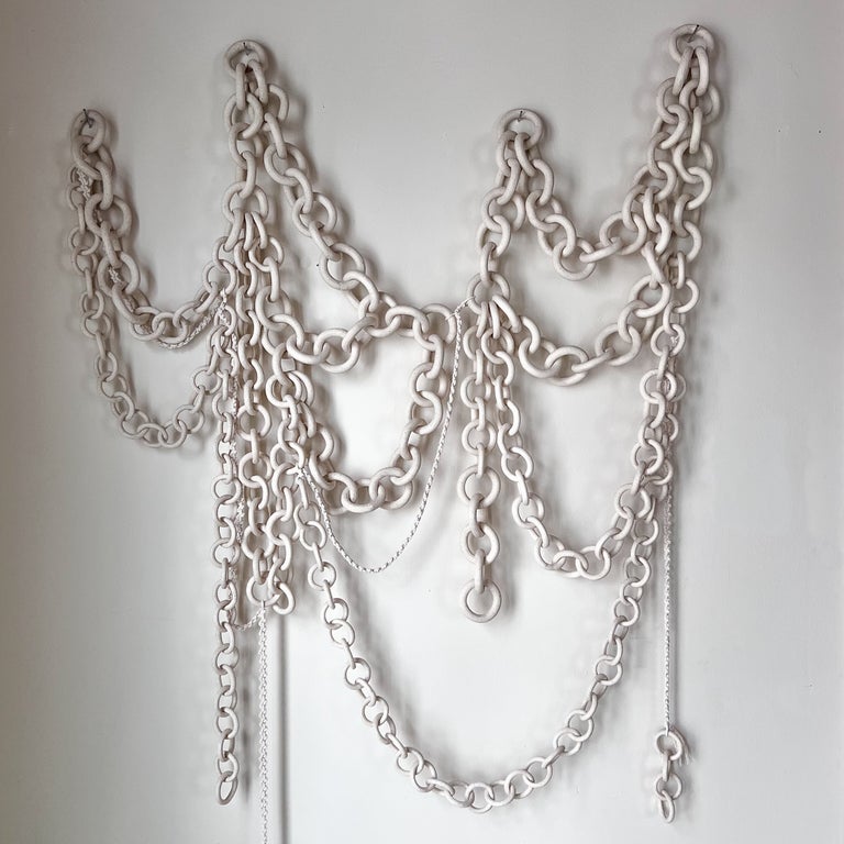 Ceramic Link Chain Wall Sculpture For Sale at 1stDibs