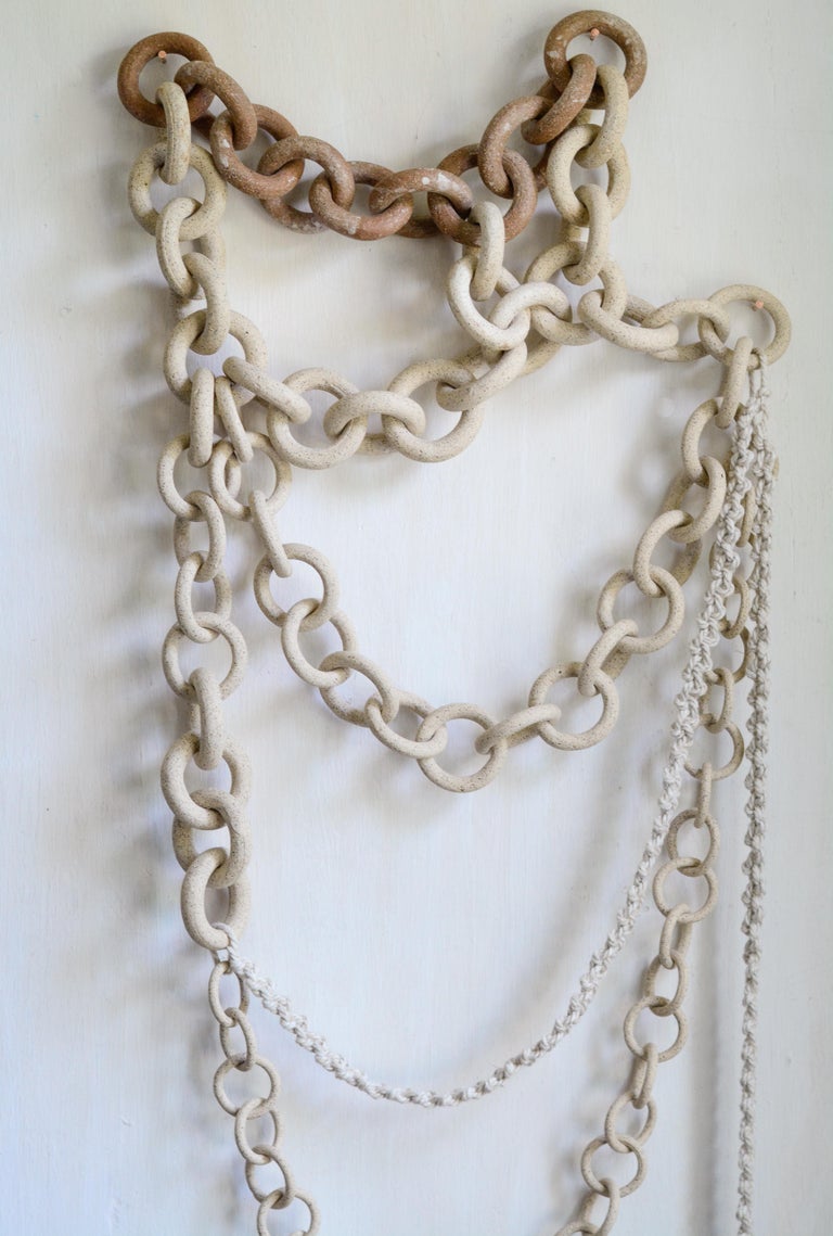 Ceramic Link Chain Wall Sculpture For Sale at 1stDibs