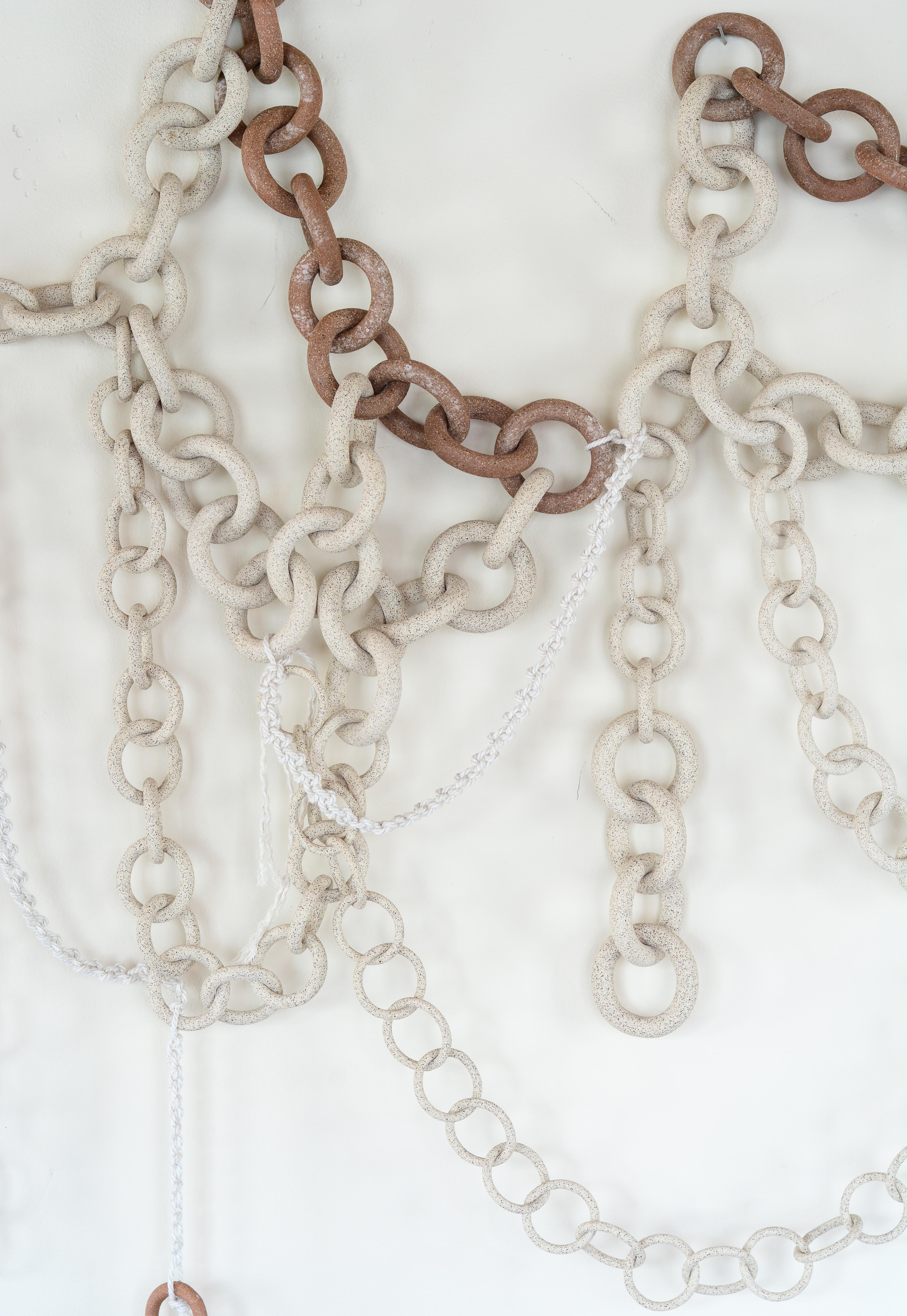 Ceramic Link Chain Wall Sculpture at 1stDibs | different link chains