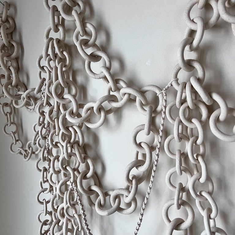 Ceramic Link Chain Wall Sculpture For Sale at 1stDibs