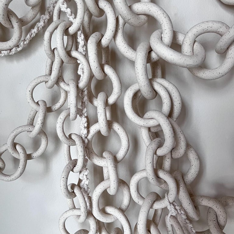 Ceramic Link Chain Wall Sculpture For Sale at 1stDibs