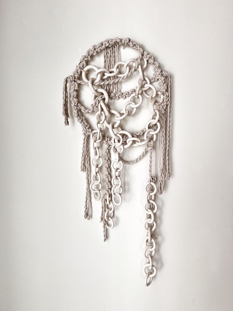 Ceramic Link Chain Wall Sculpture For Sale at 1stDibs