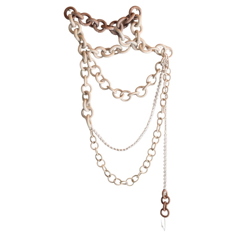 Ceramic Link Chain Wall Sculpture For Sale at 1stDibs