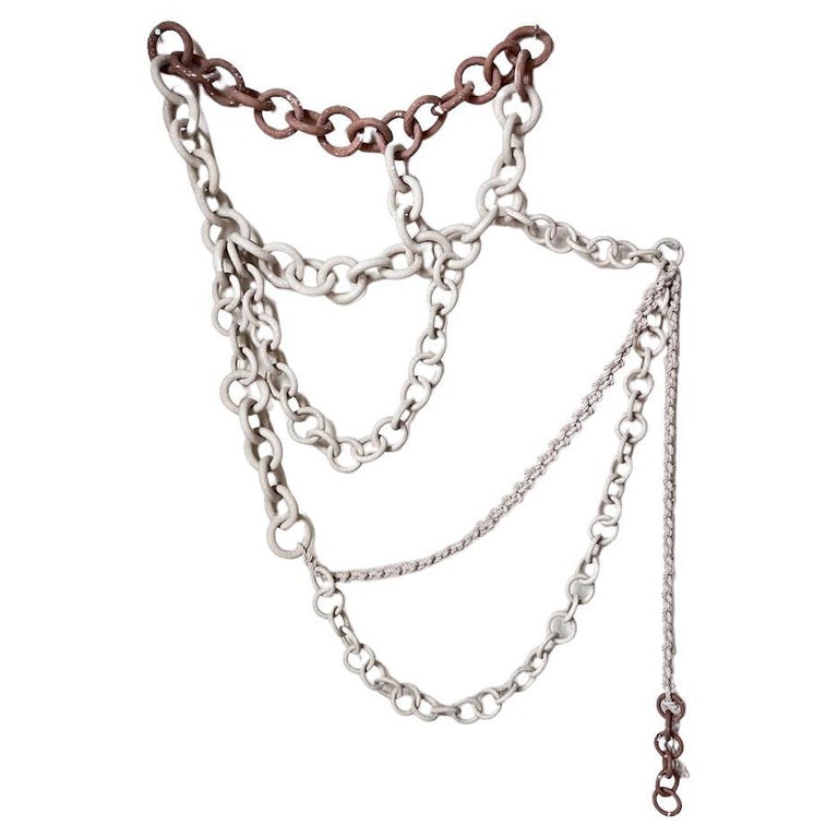 Ceramic Link Chain Wall Sculpture For Sale at 1stDibs