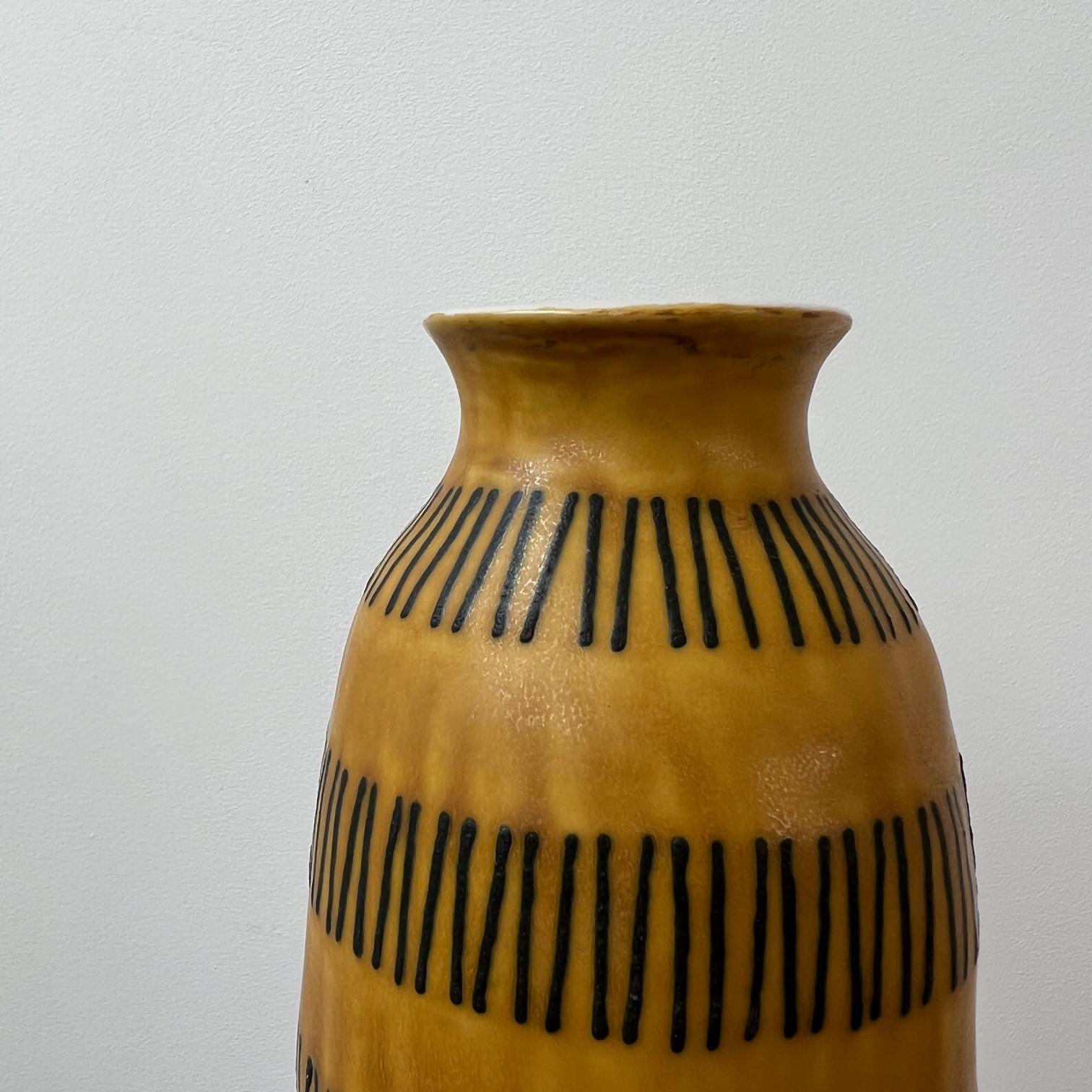 Ceramic Mid-Century Mustard Coloured Vase at 1stDibs | mustard vase ...