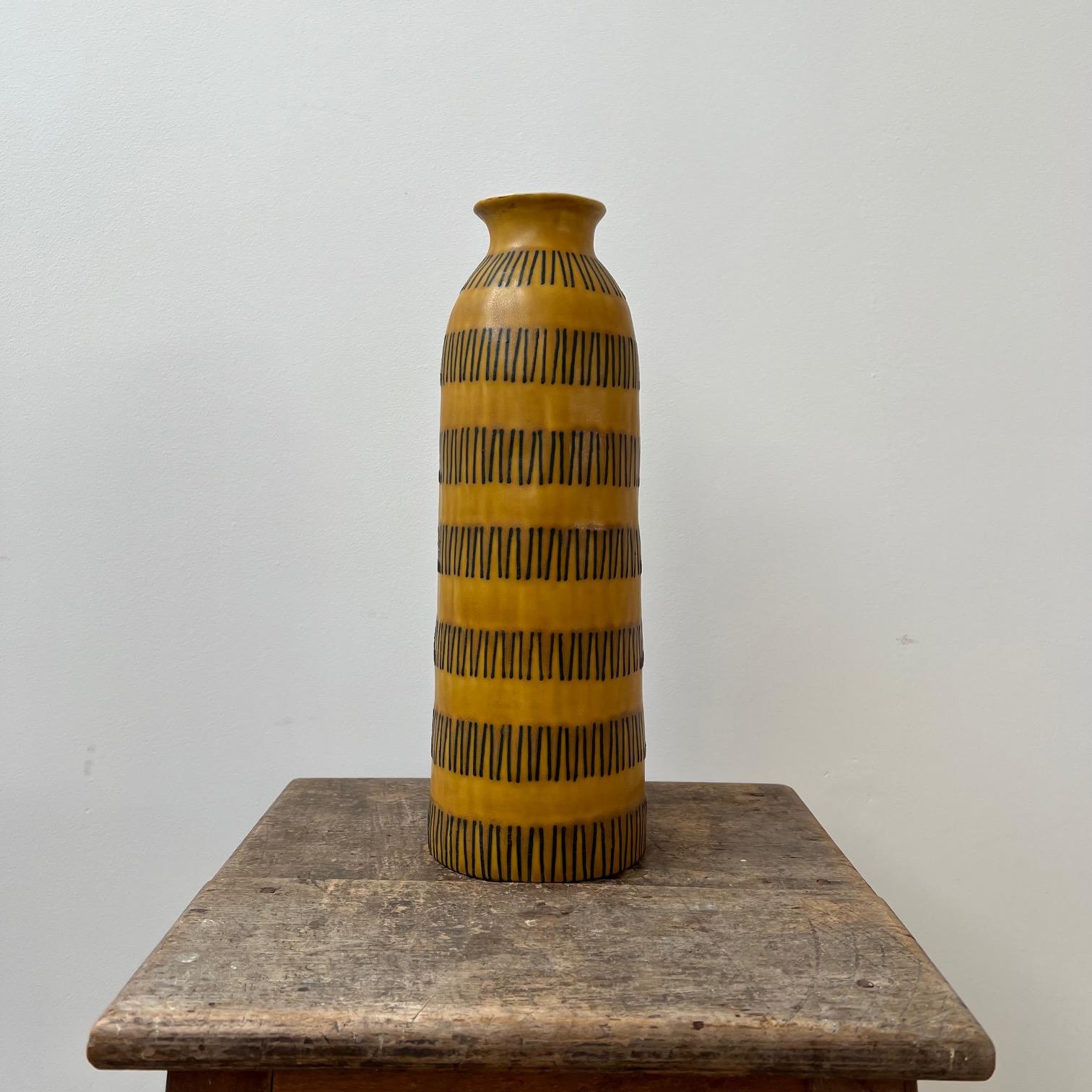Ceramic Mid-Century Mustard Coloured Vase at 1stDibs | mustard vase ...