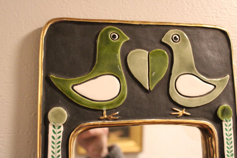 Ceramic Miroir by Mithe Espelt, France, circa 1960 at 1stDibs
