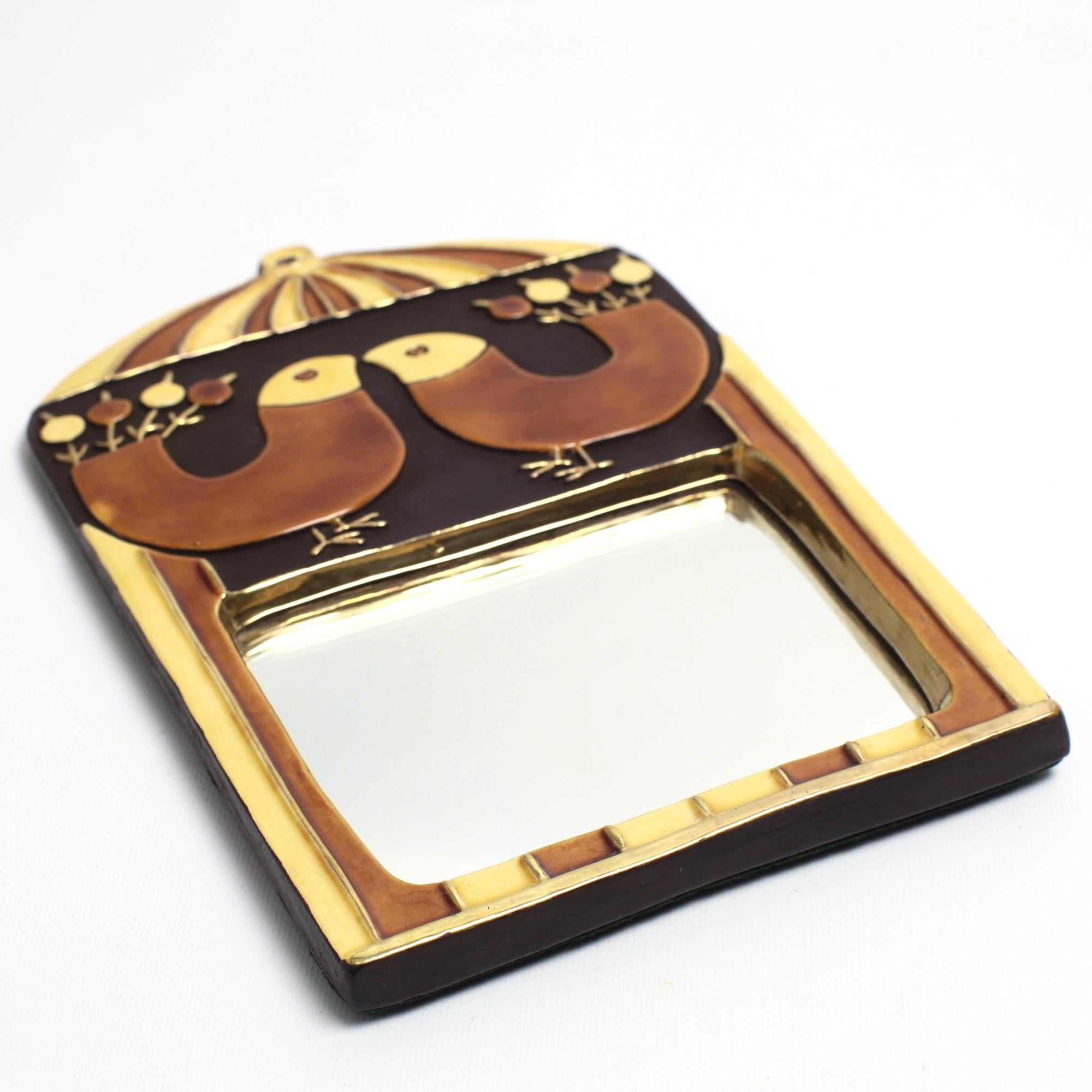 Ceramic Mirror by Mithé Espelt, France, 1960s For Sale at 1stDibs