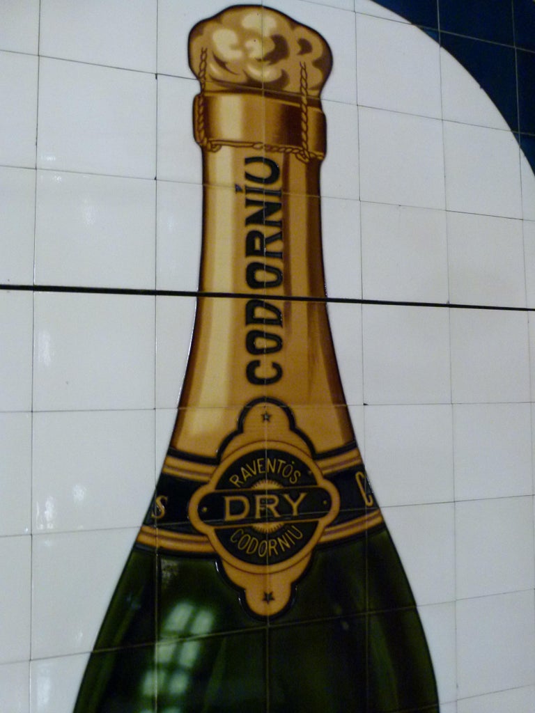 Art Nouveau Advertising Tile Poster from Codorniu's Cellar, Spain For ...