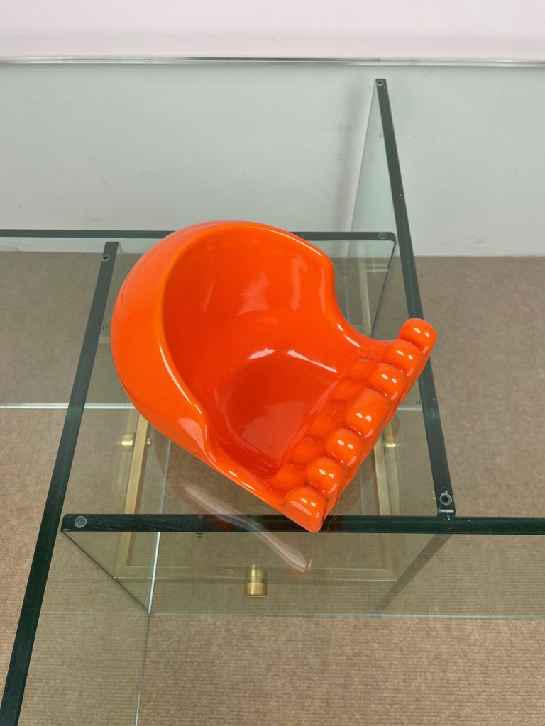 Ceramic Orange Vide Pocket Emptier Enzo Bioli for il Picchio, Italy ...
