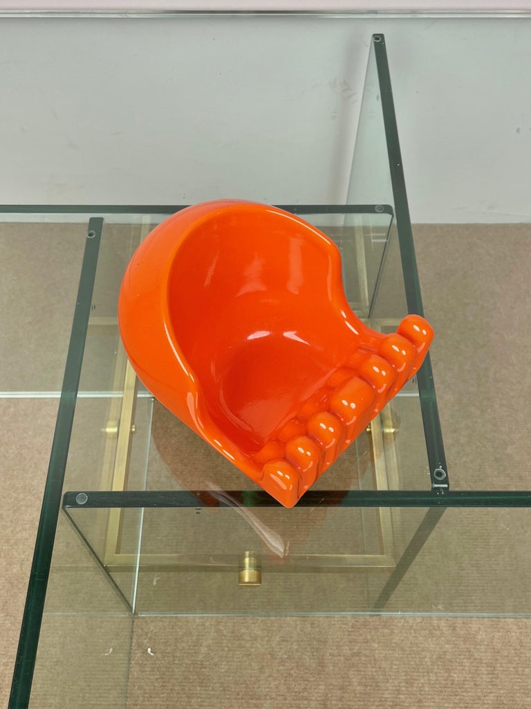 Ceramic Orange Vide Pocket Emptier Enzo Bioli for il Picchio, Italy ...