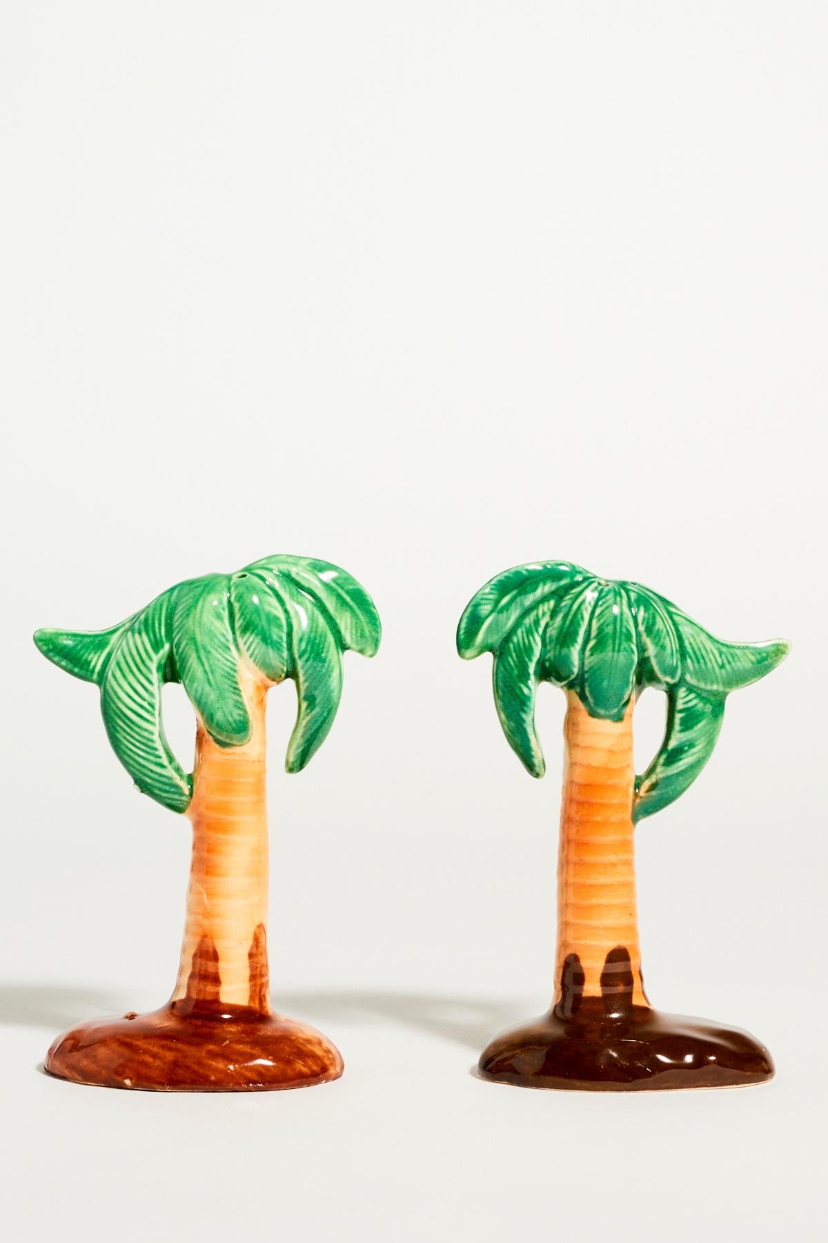 Ceramic Palm Tree Salt and Pepper Shakers at 1stDibs | palm tree salt ...