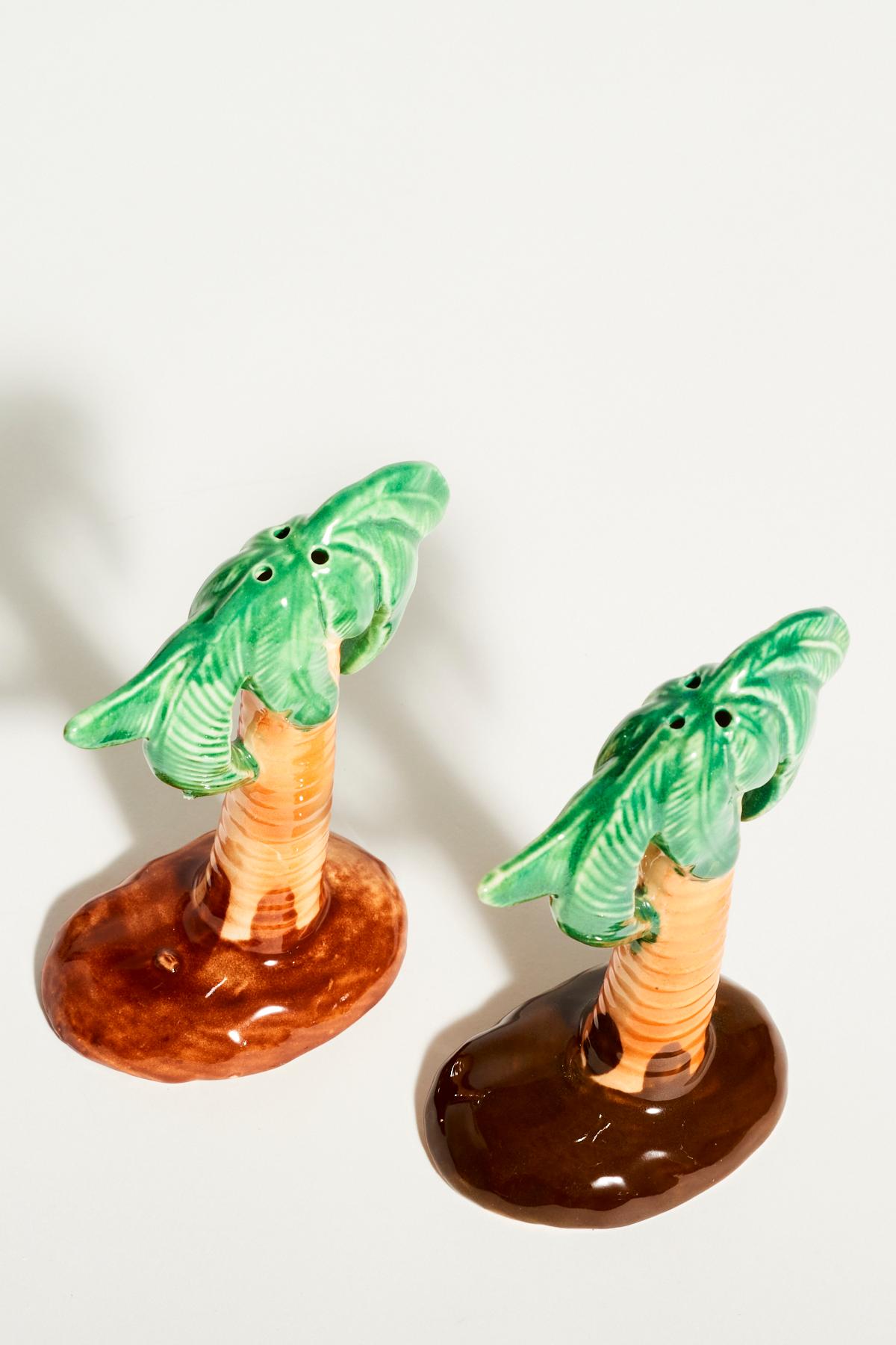 Ceramic Palm Tree Salt and Pepper Shakers at 1stDibs | palm tree salt ...