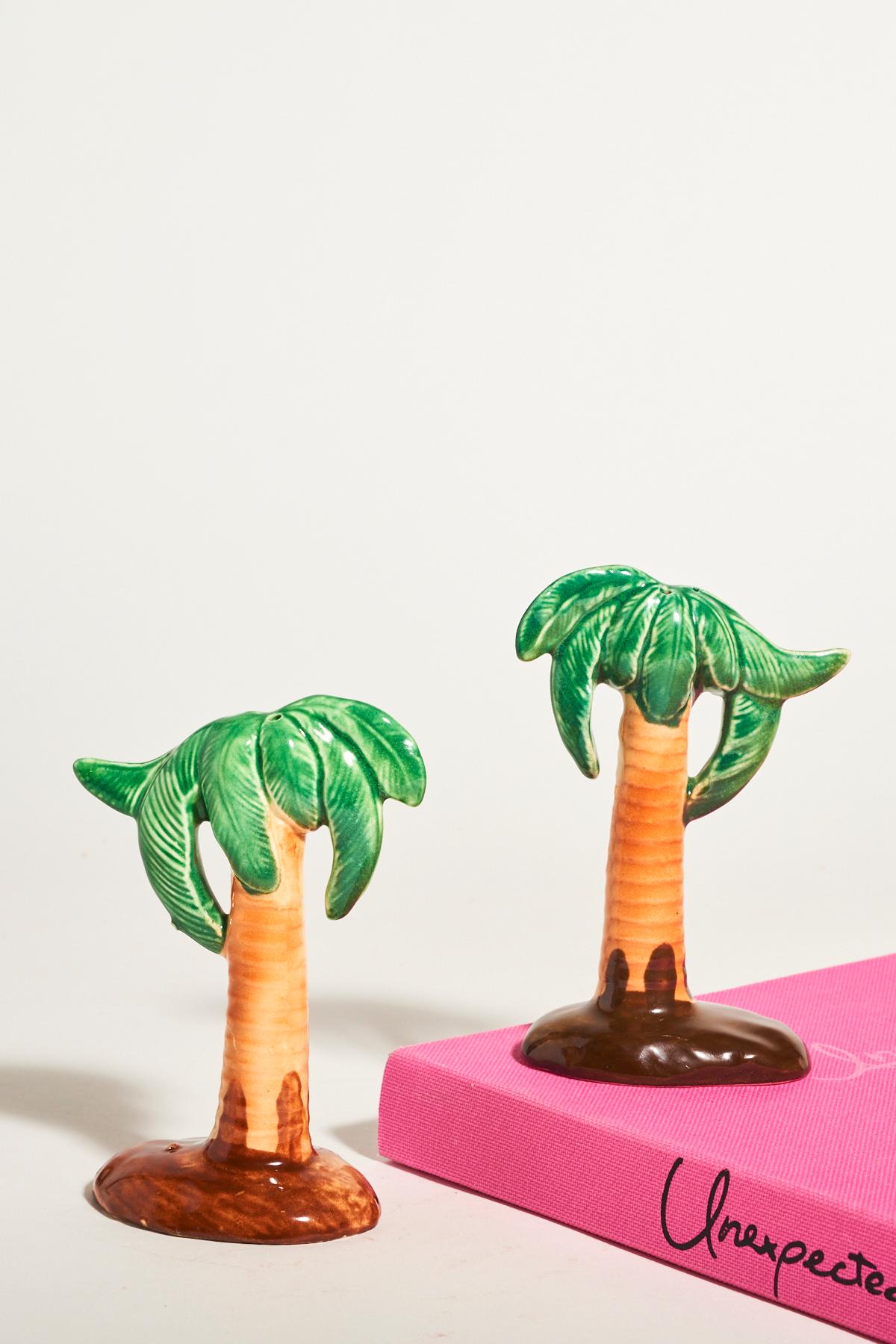 Ceramic Palm Tree Salt and Pepper Shakers at 1stDibs | palm tree salt ...