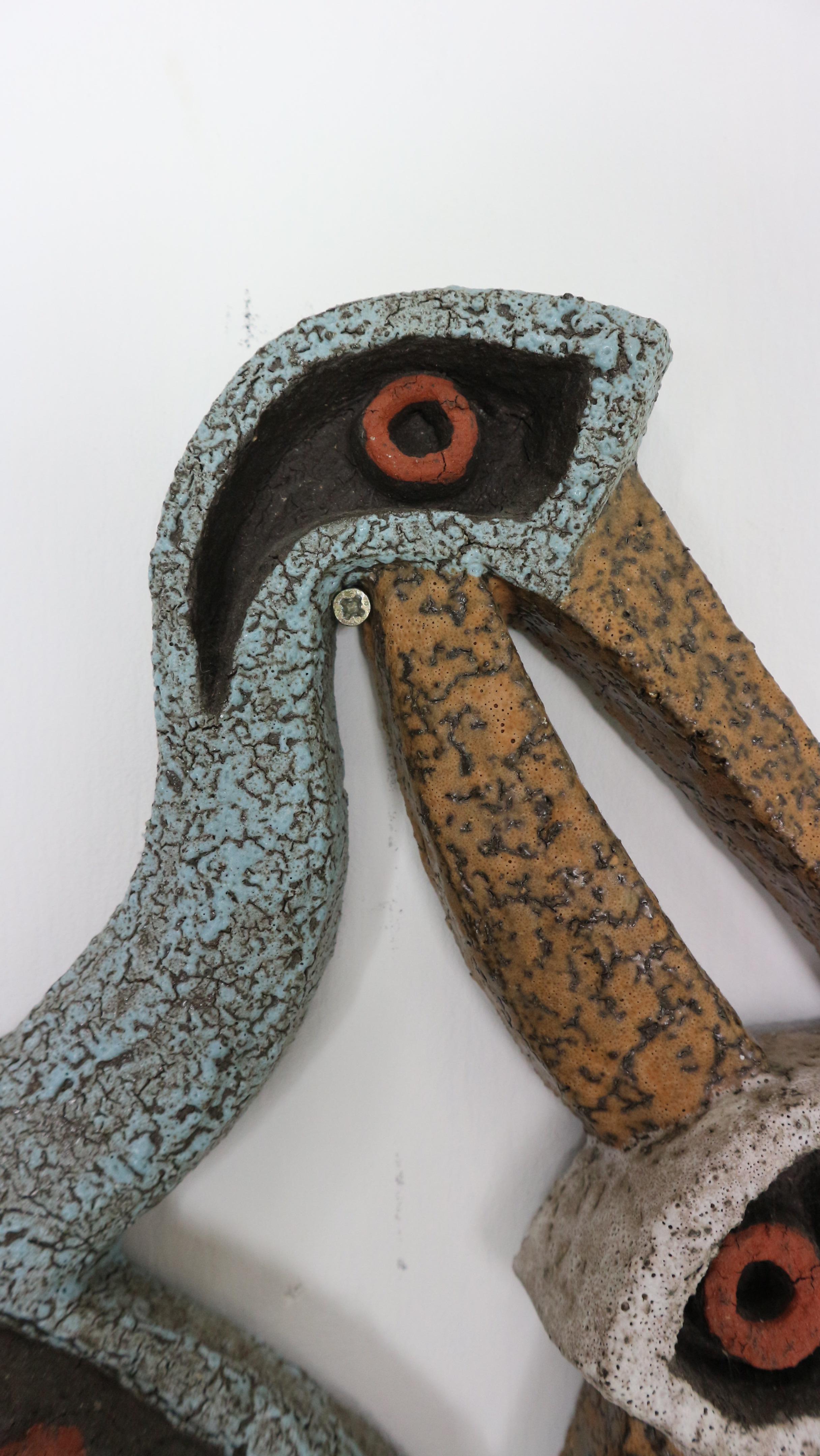 ceramic pelican wall sculpture, designed by Joop Puntman 1950s For Sale ...