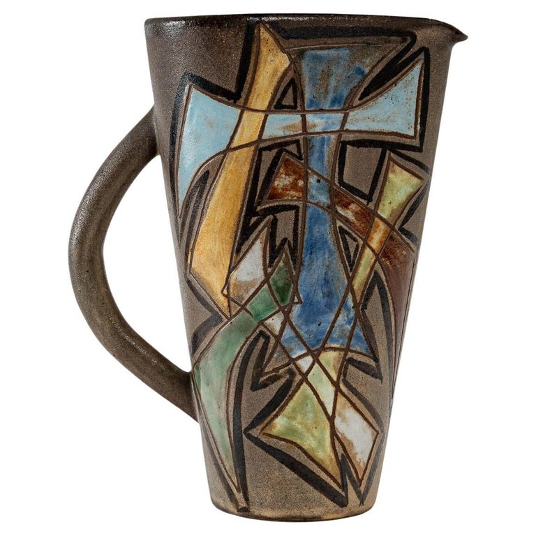 Ceramic Pitcher by Alexandre Kostandd For Sale at 1stDibs