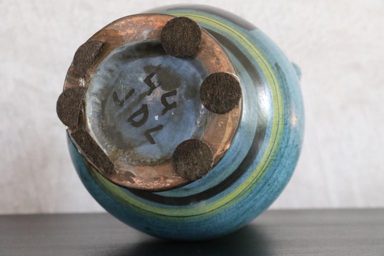 Ceramic Pitcher by Jean De Lespinasse, Signed, circa 1960, Volutes ...