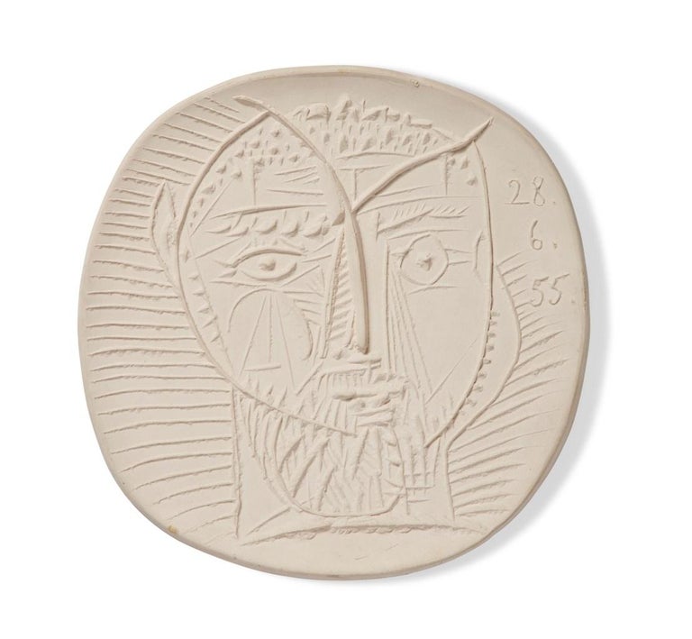 Pablo Picasso Ceramic Plate 'Visage De Faune' For Sale at 1stDibs