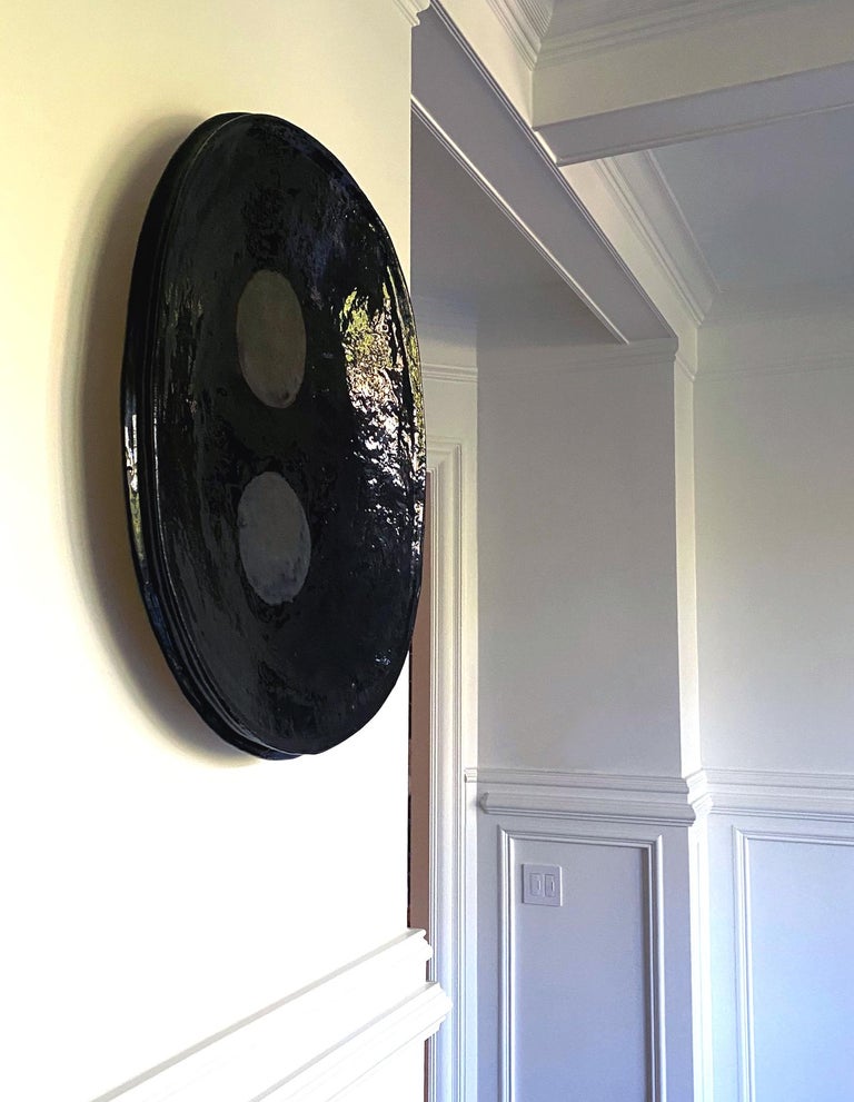 Ceramic Plate with Abstract Glaze Wall Sculpture by Jun Kaneko For Sale ...