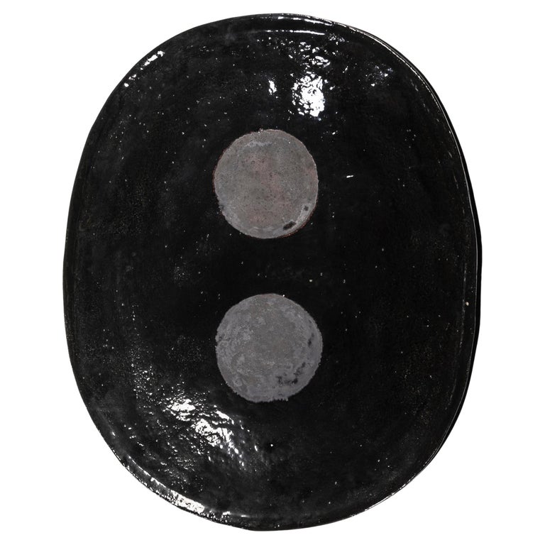 Ceramic Plate with Abstract Glaze Wall Sculpture by Jun Kaneko For Sale ...