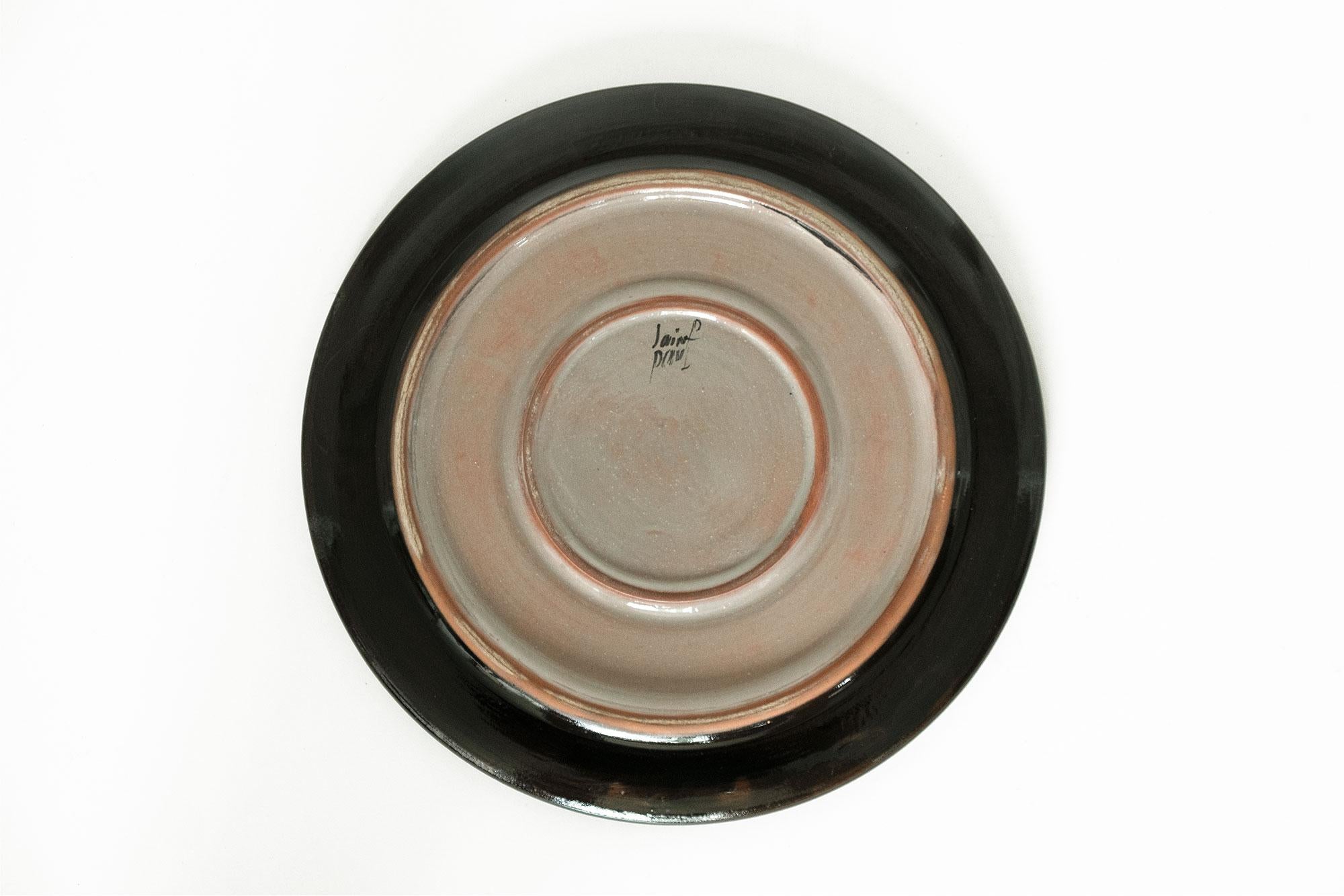 Ceramic Plates by French Surrealist Artist Pierre Saint-Paul, 1960's ...