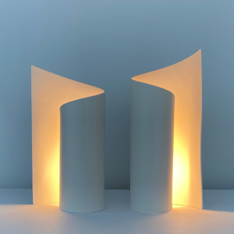 Ceramic Scroll Luminaires maker: Olivia Barry / By Hand For Sale at 1stDibs