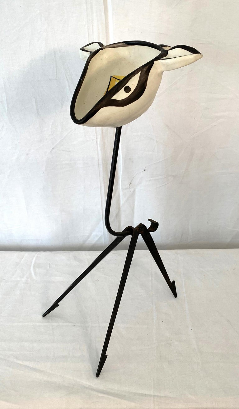 Ceramic Sculpture or Ashtray in the Shape of a Goat's Head by Roger ...