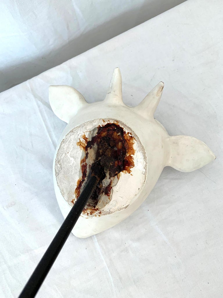 Ceramic Sculpture or Ashtray in the Shape of a Goat's Head by Roger ...