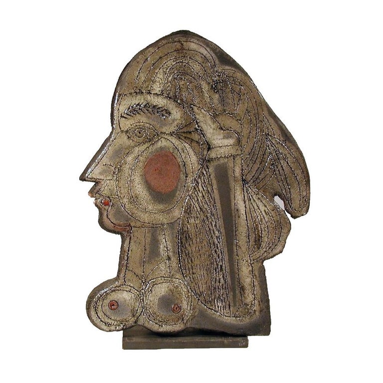 Ceramic Sculpture Cleopatra by Roger Capron For Sale at 1stDibs